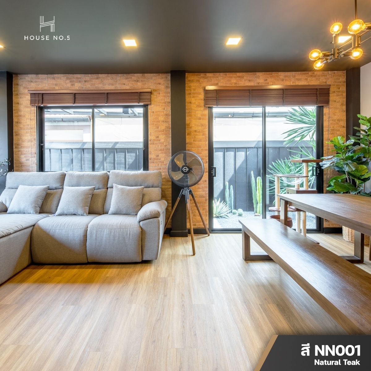 House No.5 กระเบื้อง SPC Click Lock NN001 1220x180x4mm SPC Collection ...