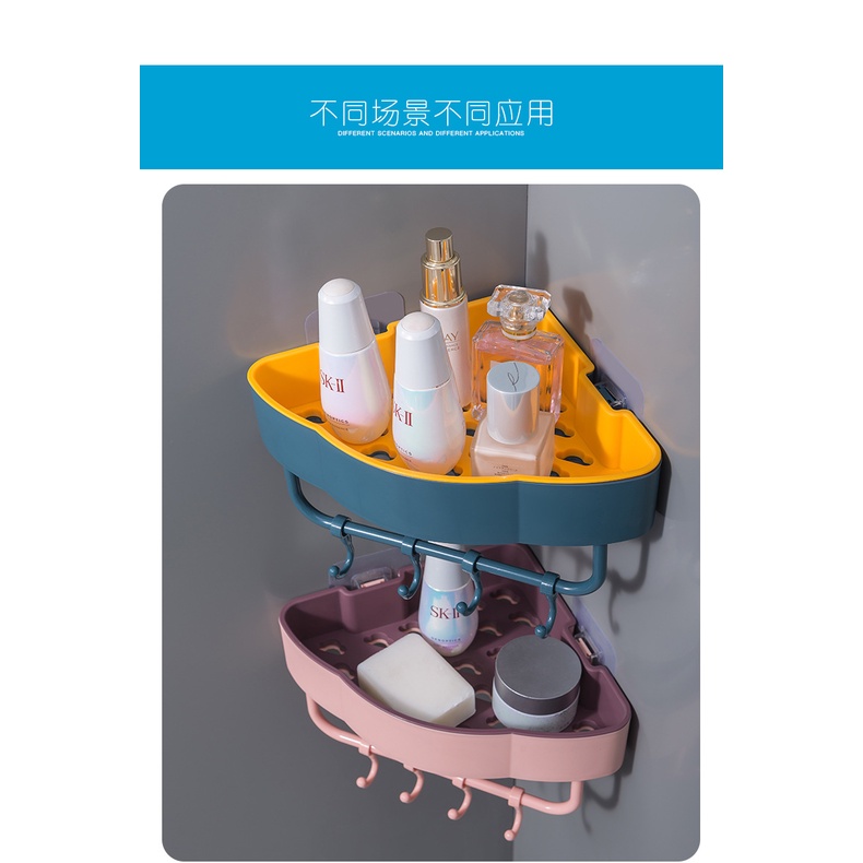 HOMIE HOME HH-290 ชั้นวางติดผนัง มีตะขอ แบบมีกาวไม่ต้องเจาะ คุณภาพดี ...