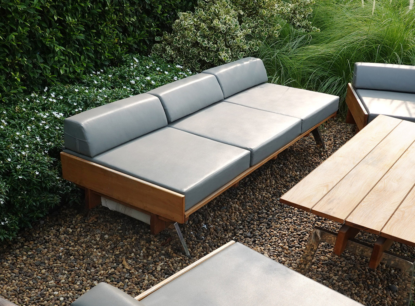 โซฟาสนาม JAVA Sofa 200 ซม เฟอร์นิเจอร์กลางแจ้ง สีไม้ธรรมชาติ 200cm. โซฟา 3 ที่นั่ง สไตล์มินิมอล ...