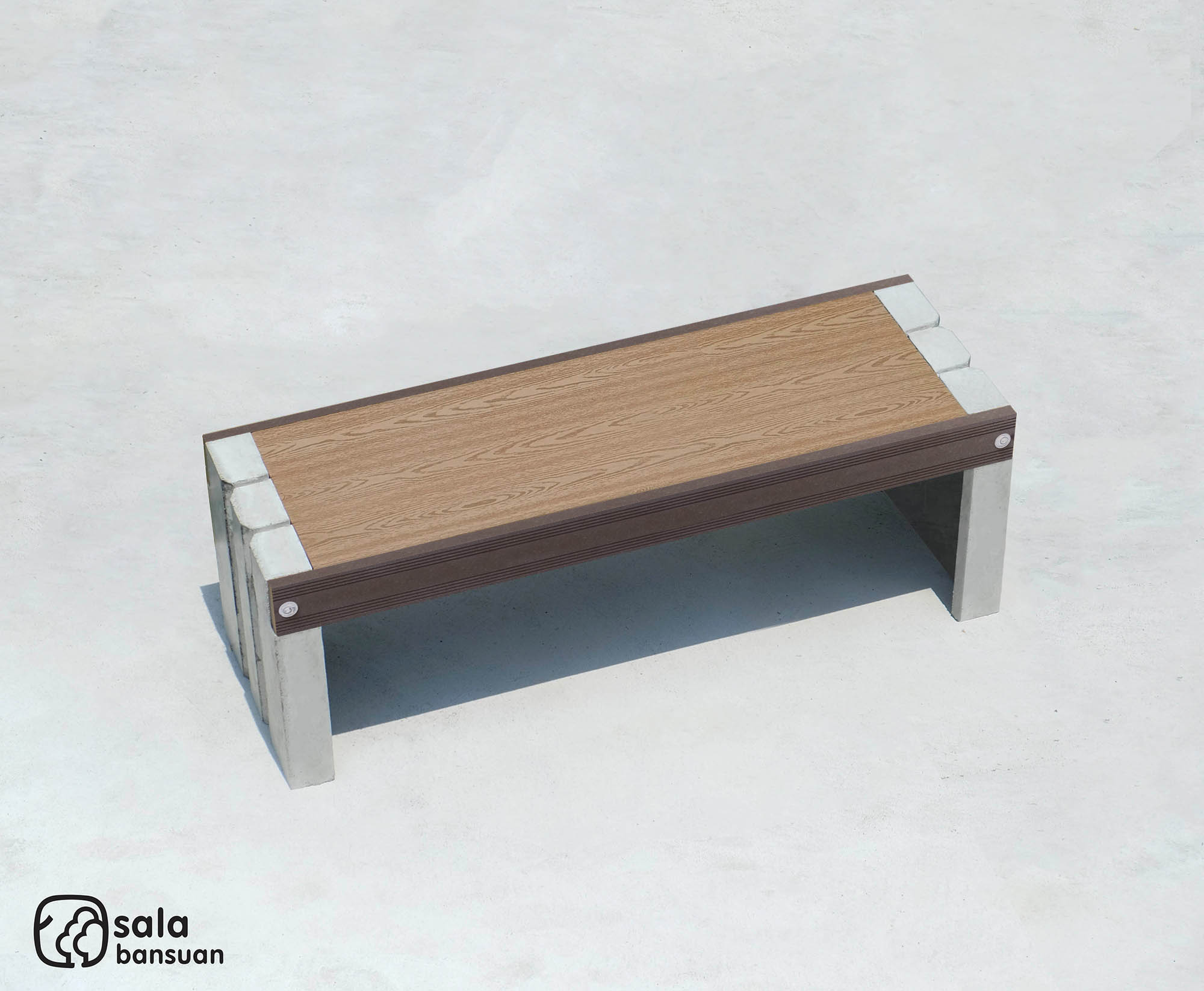 WPC Bench 120 รุ่นพนักพิง ม้านั่งสนาม ม้านั่งกลางแจ้ง มานั่งในสวน สีสัก ...