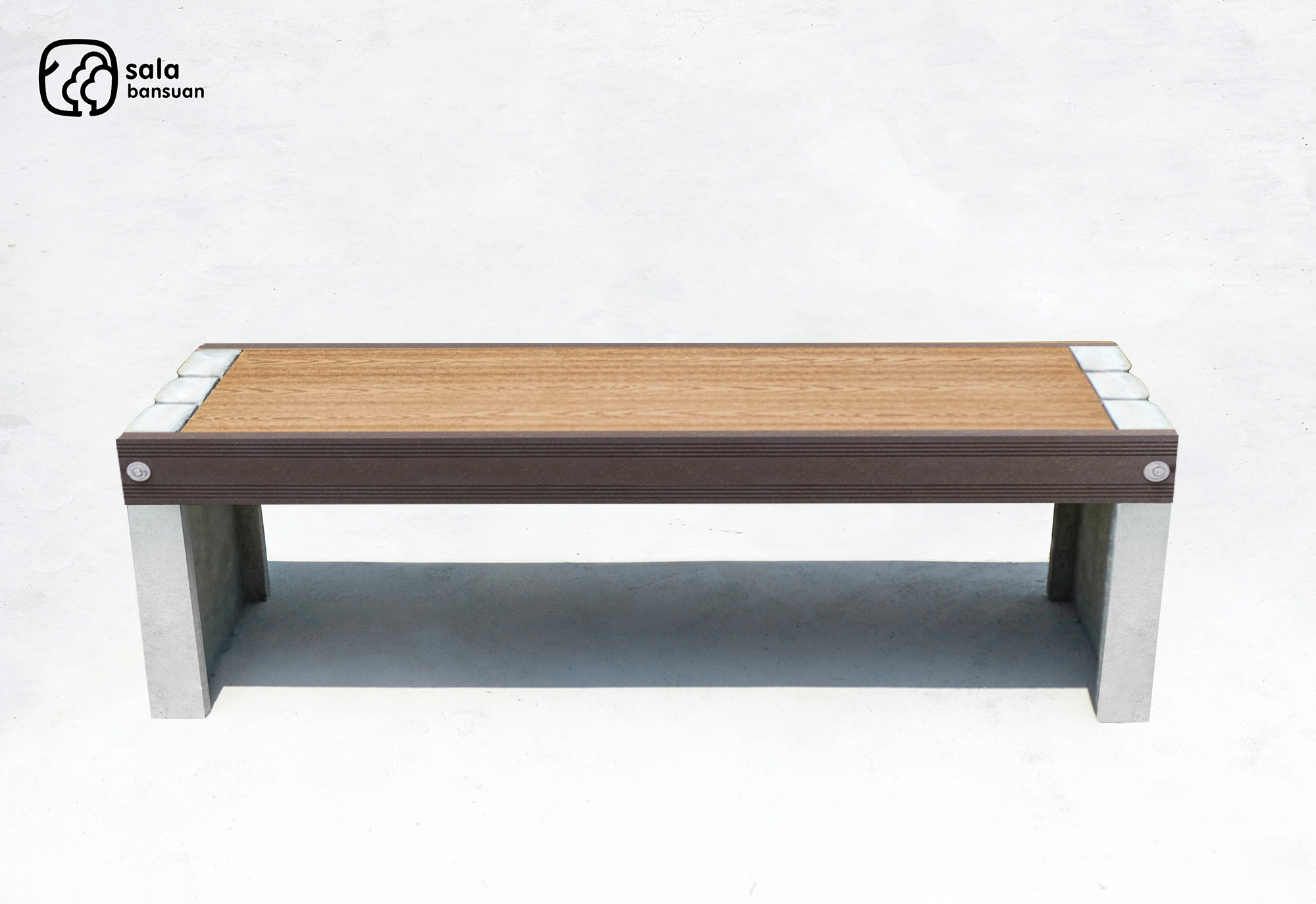 WPC Bench 150 ม้านั่งสนาม ม้านั่งกลางแจ้ง มานั่งในสวน สีไม้ธรรมชาติ ...