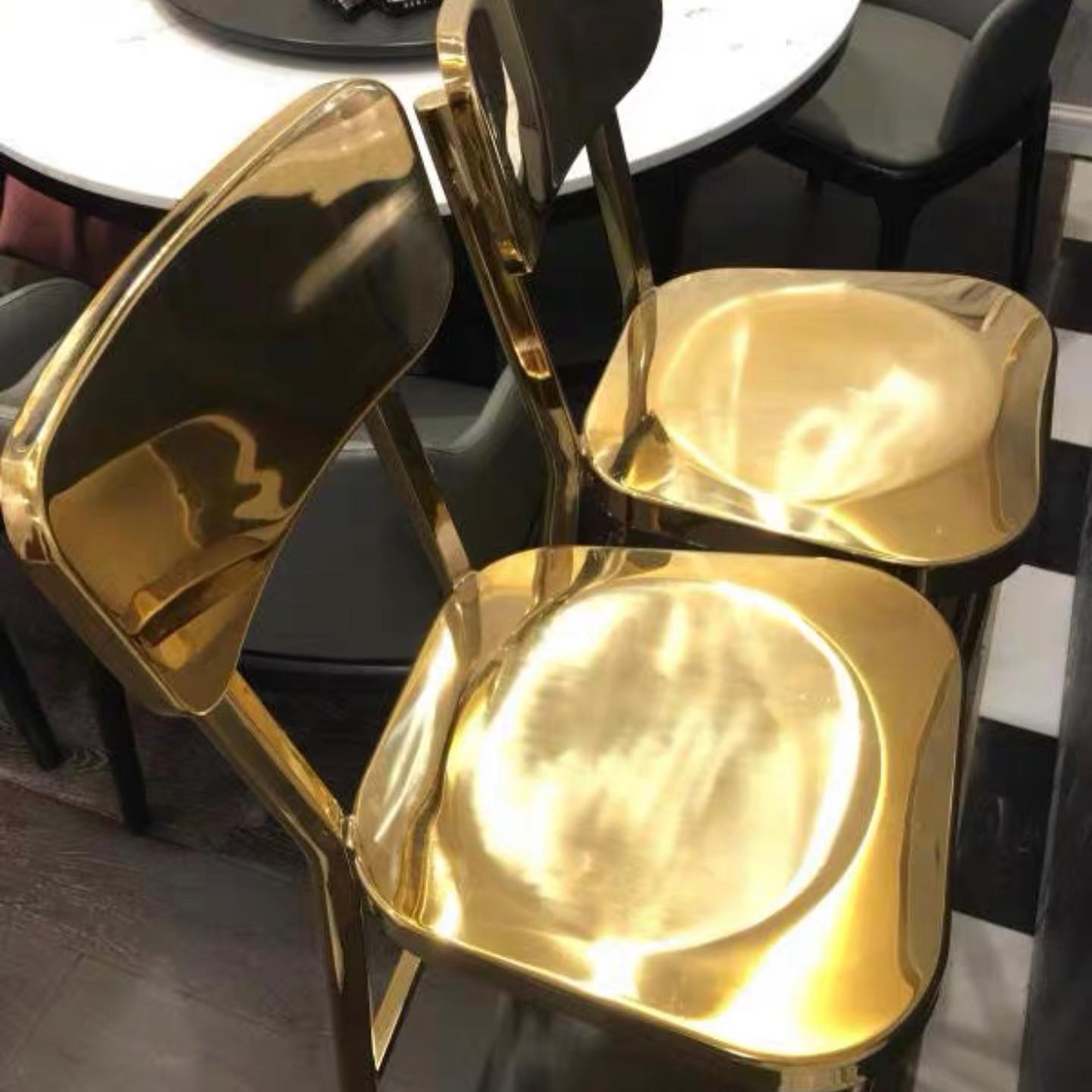 Home designs bkk Bar stool Chair เก้าอี้บาร์ Rose gold - ThaiPick