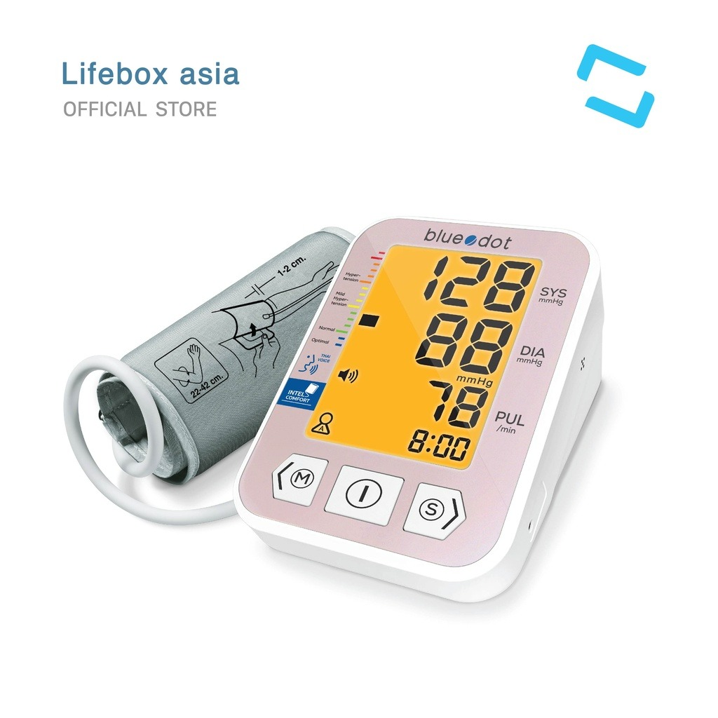 Lifebox Bluedot B-BM01 พูดไทยได้ เครื่องวัดความดัน โลหิต ที่ต้นแขน ที่ ...