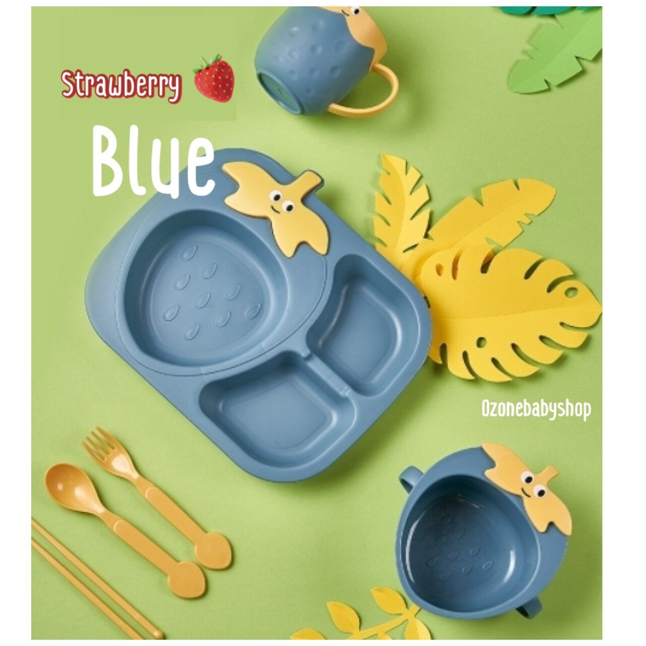 Ozone Baby Shop setจานหลุมเด็ก ลาย STRAWBERRY เซ็ตจานเด็ก เซ็ตจานกิน ...