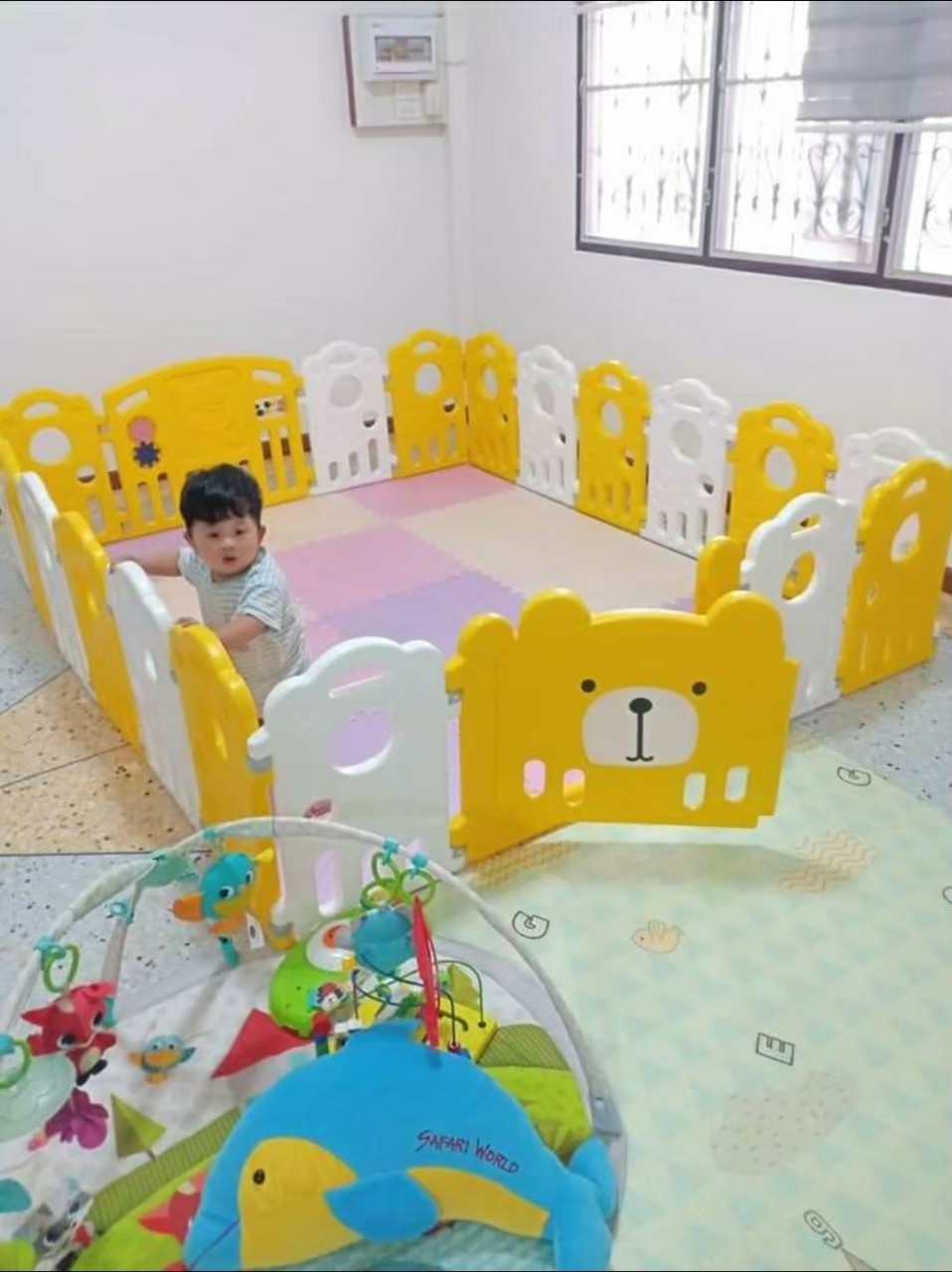 Ozone Baby Shop คอกกั้นเด็ก หมีเหลืองสุดน่ารักแข็งแรงปลอดภัย คอกกั้น ...