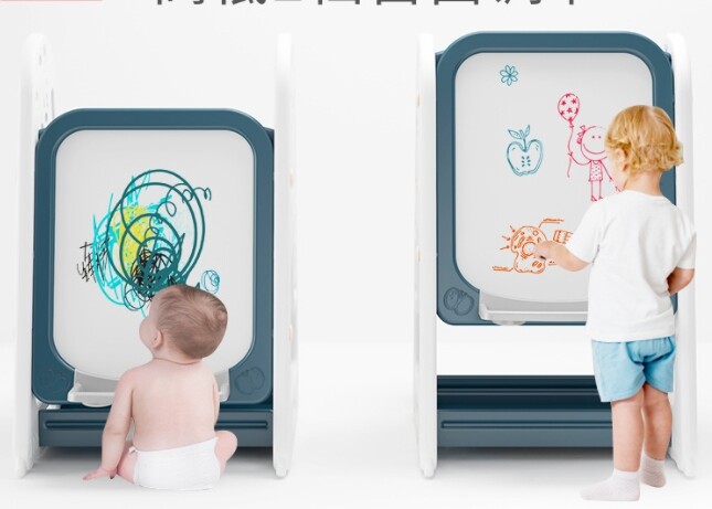 Ozone Baby Shop ครบชุด 3 in 1 SETไวท์บอร์ดสีเทา ชุดโต๊ะเก้าอี้ กระดาน ...