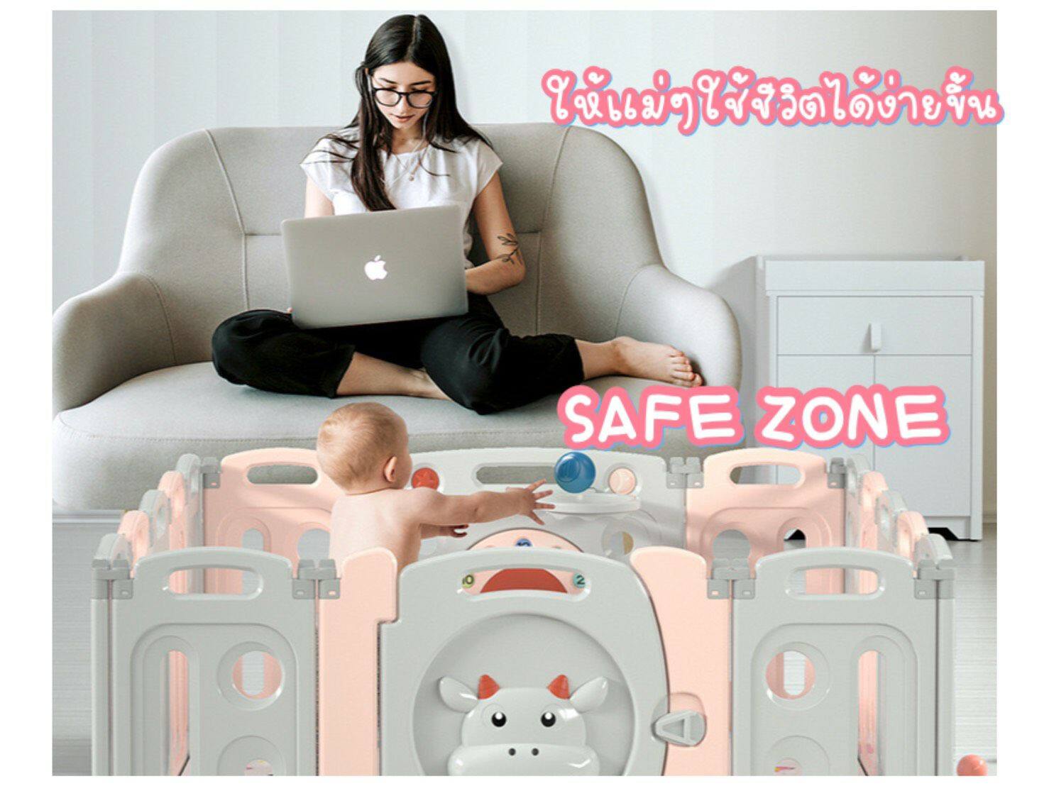 Ozone Baby Shop คอกกั้นเด็กพับเก็บได้ รุ่นพี่วัวพับได้ พับเก็บง่าย คอก ...