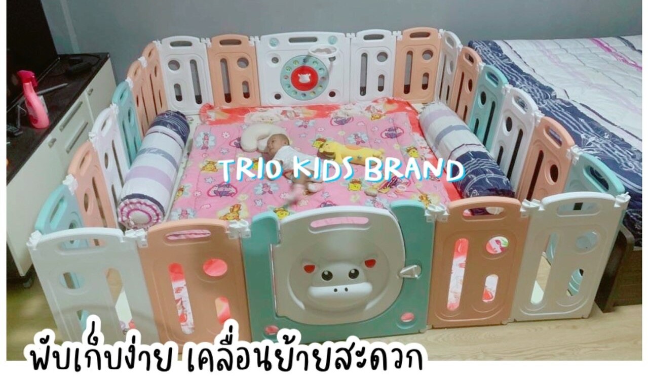 Ozone Baby Shop คอกกั้นเด็กพับเก็บได้ รุ่นพี่วัวพับได้ พับเก็บง่าย คอก ...