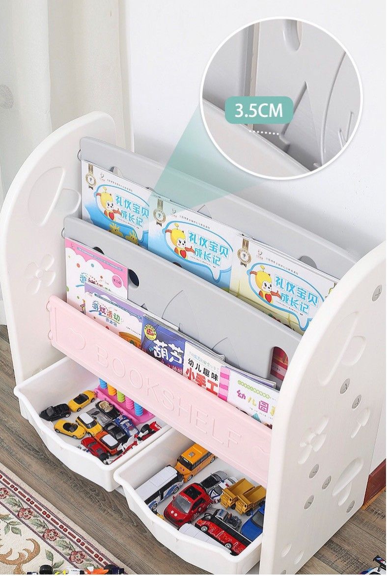 Ozone Baby Shop ชั้นวางหนังสือเด็กพรีเมี่ยม + ชั้นเก็บของเล่นเด็ก ชั้น ...