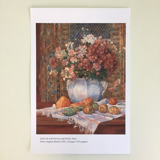Poster - Still Life with Flowers and Prickly Pears by Pierre-Auguste ...