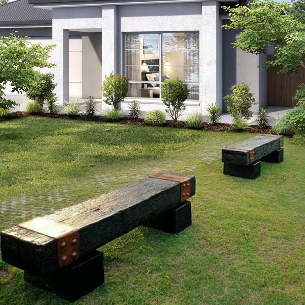 Montri design เก้าอี้แต่งสวน รุ่น เนเจอร์06 ยาว 180 cm. ภาคเหนือ สี ...