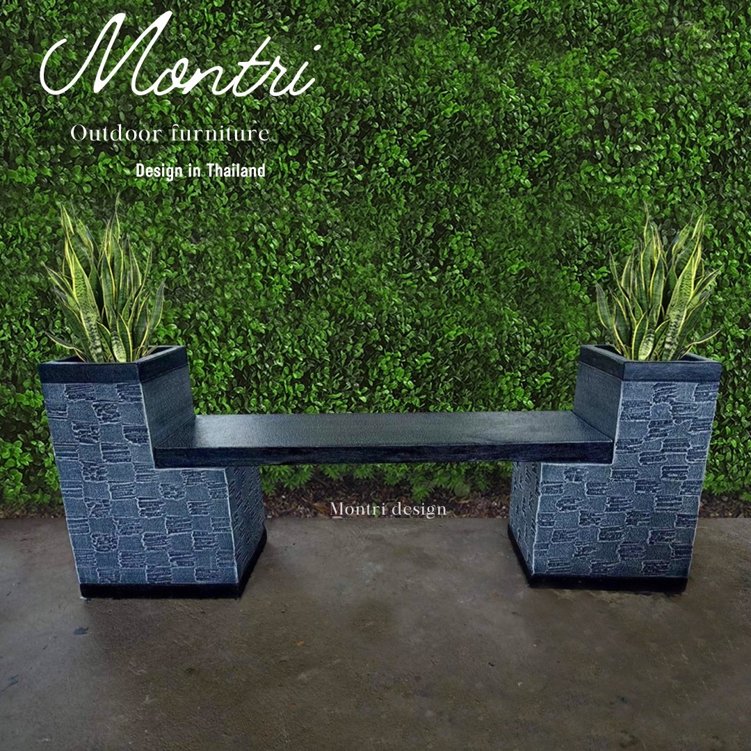 Montri design กระถางดอกไม้ กระถางปูนลายไม้ งาน DIY รุ่น EF5 สีเทา 1ชุด ...