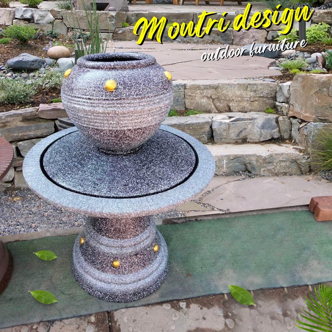 Montri design เก้าอี้ปูนพนักพิงสไตล์โมเดิร์น 180x40x75 สีขาวสลัดดำ ภาค ...