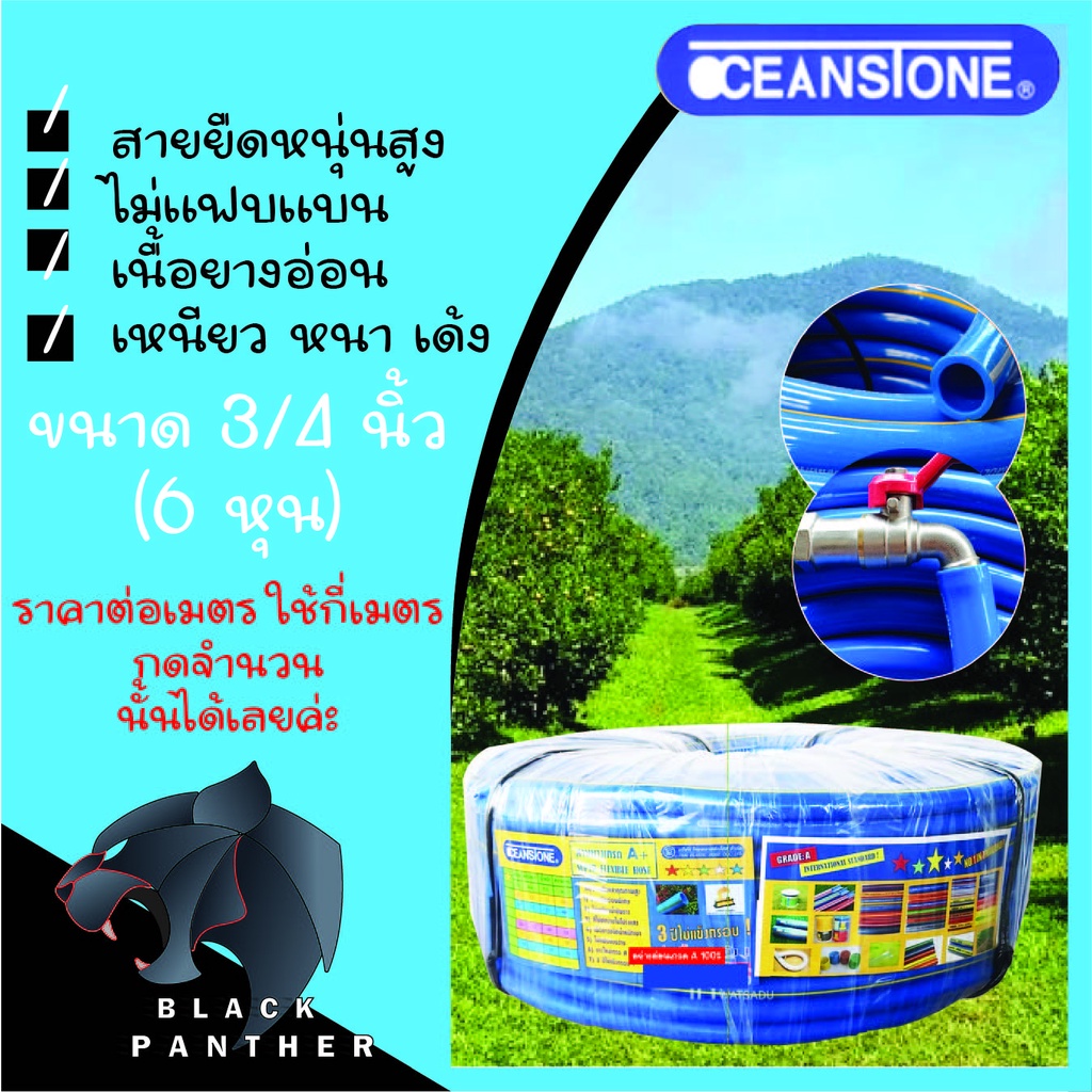 Blackpanther สายเอ็นตัดหญ้า แบบเหลี่ยม ขนาด 10เมตร ม้วนเล็ก 4.0mm. x 10 ...