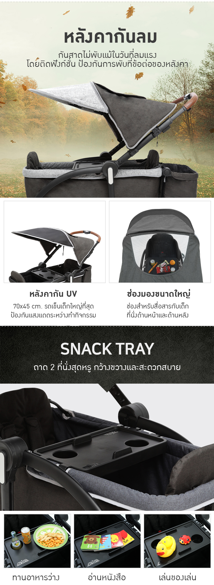 Keenz Class Wagon (รถเข็น 2 ที่นั่ง) Beige - บริษัท มัมแอนด์มีสโตร์ จำกัด - ThaiPick