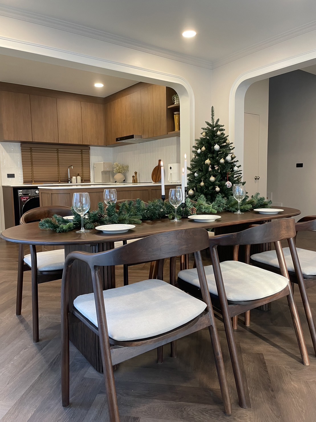 Warmwood.Craft โต๊ะไม้แอชพรีเมี่ยม รุ่น Maison รุ่นขาเหลี่ยม Dark ...