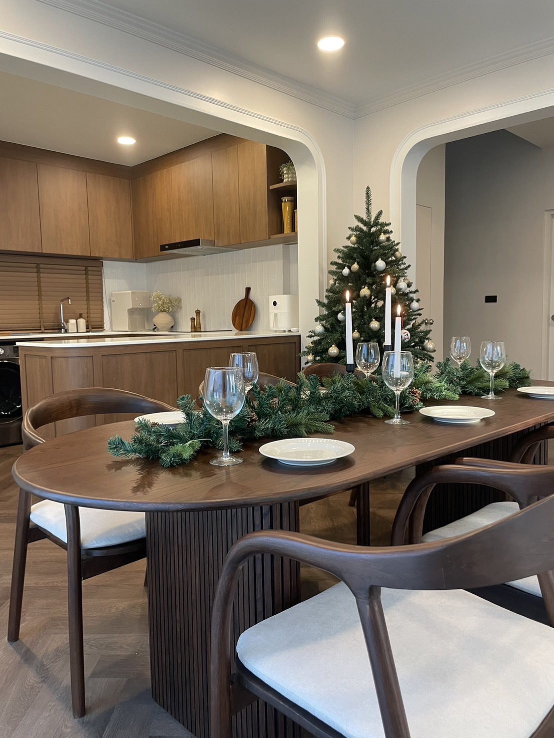 Warmwood.Craft โต๊ะไม้แอชพรีเมี่ยม รุ่น Maison รุ่นขาเหลี่ยม Dark ...
