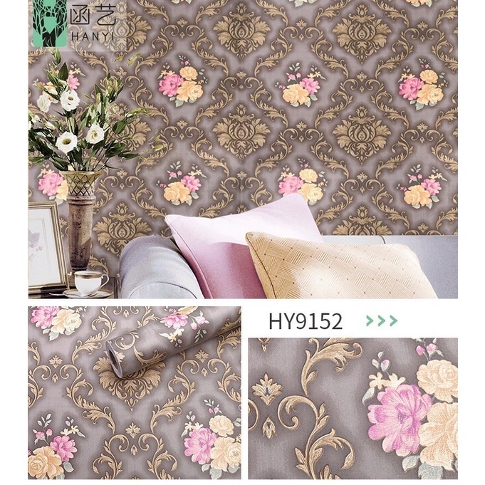 TY WALL HOME วอลเปเปอร์ ลายหลุยส์ กาวในตัว เนื้อ PVC ขนาด 0.45×10 M ...