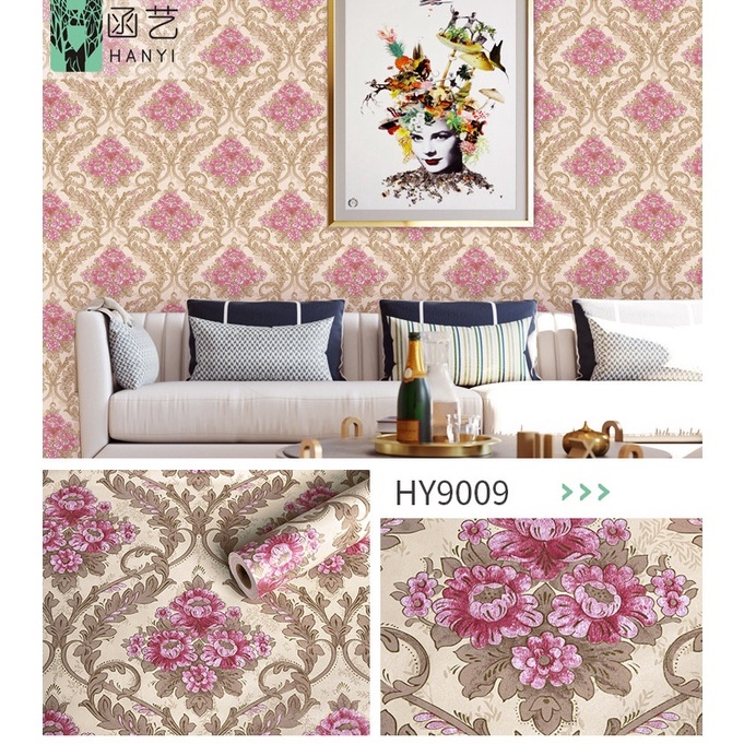 TY WALL HOME วอลเปเปอร์ ลายหลุยส์ กาวในตัว เนื้อ PVC ขนาด 0.45×10 M ...