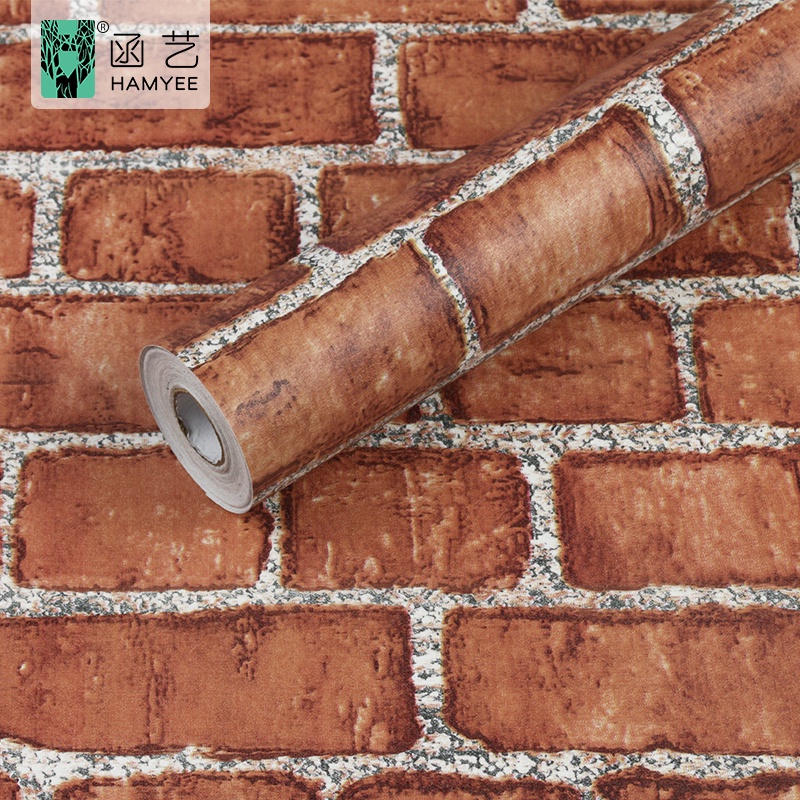 TY WALL HOME วอลเปเปอร์ ลายอิฐ ลายหิน กาวในตัว รุ่น 9224 (สีเทาลายอิฐ ...