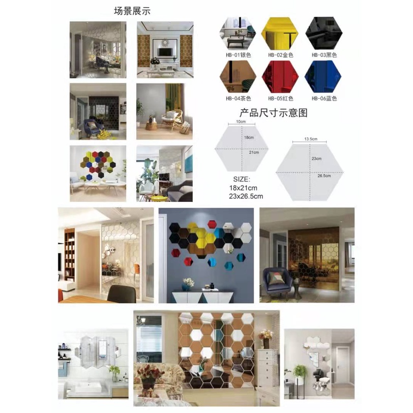 TY WALL HOME กระจกสติ๊กเกอร์อะคริลิคติดผนัง Size ใหญ่ ปรับมุมมองให้ ...