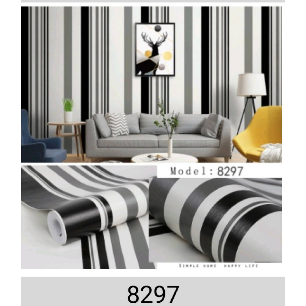 TY Wall Home วอลเปเปอร์ ลายทาง วอลเปเปอร์ สติ๊กเกอร์ วอลเปเปอร์ติดผนัง ...