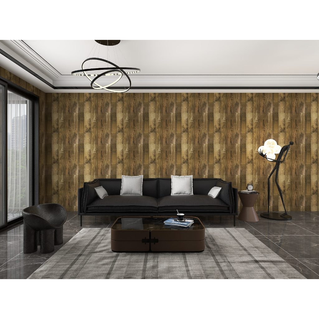 TY WALL HOME วอลเปเปอร์ ลายไม้ กันน้ำ กาวในตัว เนื้อ PVC ขนาด 0.45×10 M ...