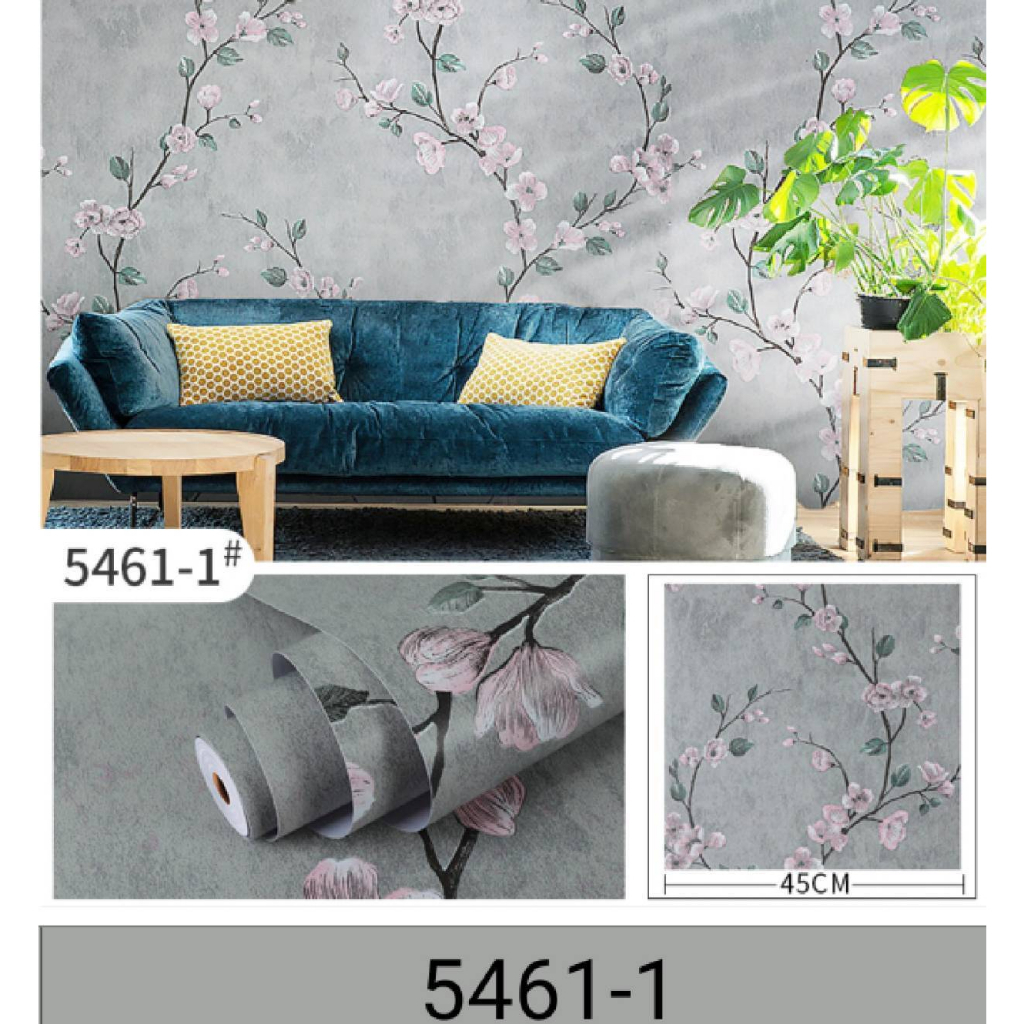 TY WALL HOME วอลเปเปอร์ ลายดอกไม้ วอลเปเปอร์ สติ๊กเกอร์ วอลเปเปอร์ติด ...