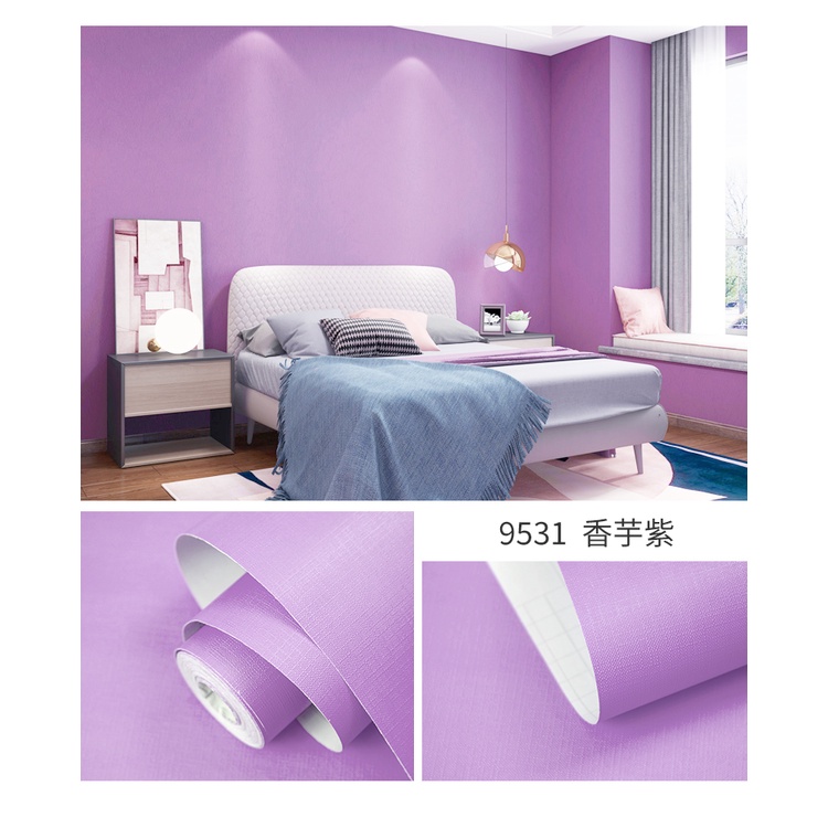 TY WALL HOME วอลเปเปอร์ สีพื้น กันน้ำ กาวในตัว เนื้อ PVC ขนาด 0.45×10 M ...