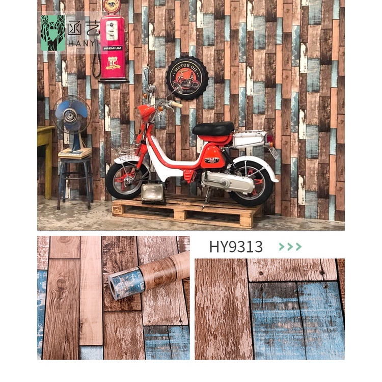 TY WALL HOME วอลเปเปอร์ ลายไม้ กันน้ำ กาวในตัว เนื้อ PVC ขนาด 0.45×10 M ...