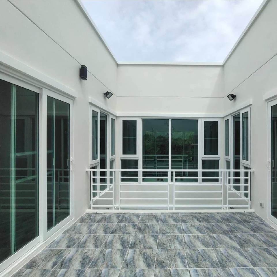 Window Asia ประตูบานเลื่อนอลูมิเนียม สีขาว (พร้อมมุ้ง) 160(กว้าง)X205 ...