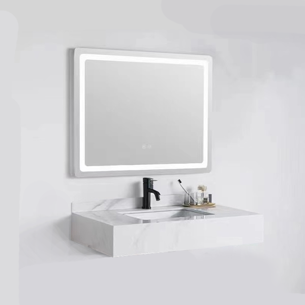 Homeonetech อ่างล้างหน้าเคาน์เตอร์หิน รุ่นด้าน สีขาว รหัส WM 100 cm ...