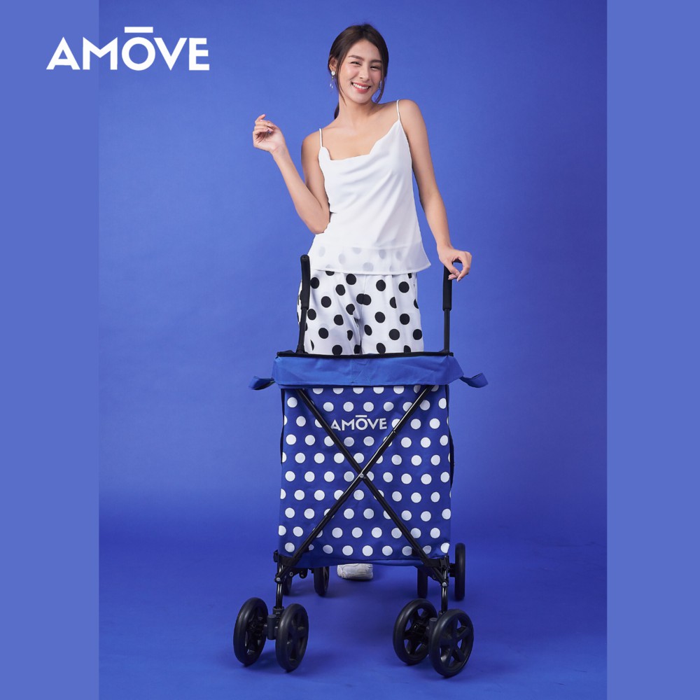 AMOVE รถเข็นของ AMOVE-102-PKD ลายจุด-น้ำเงิน - Thanasap Phatchok Co ...
