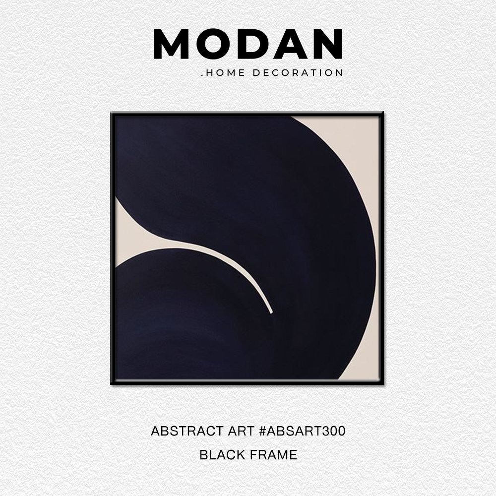 MODAN ภาพพร้อมกรอบ แขวนได้ทันที ABSTRACT ART #ABSART300 BLACK 60x60 CM ...