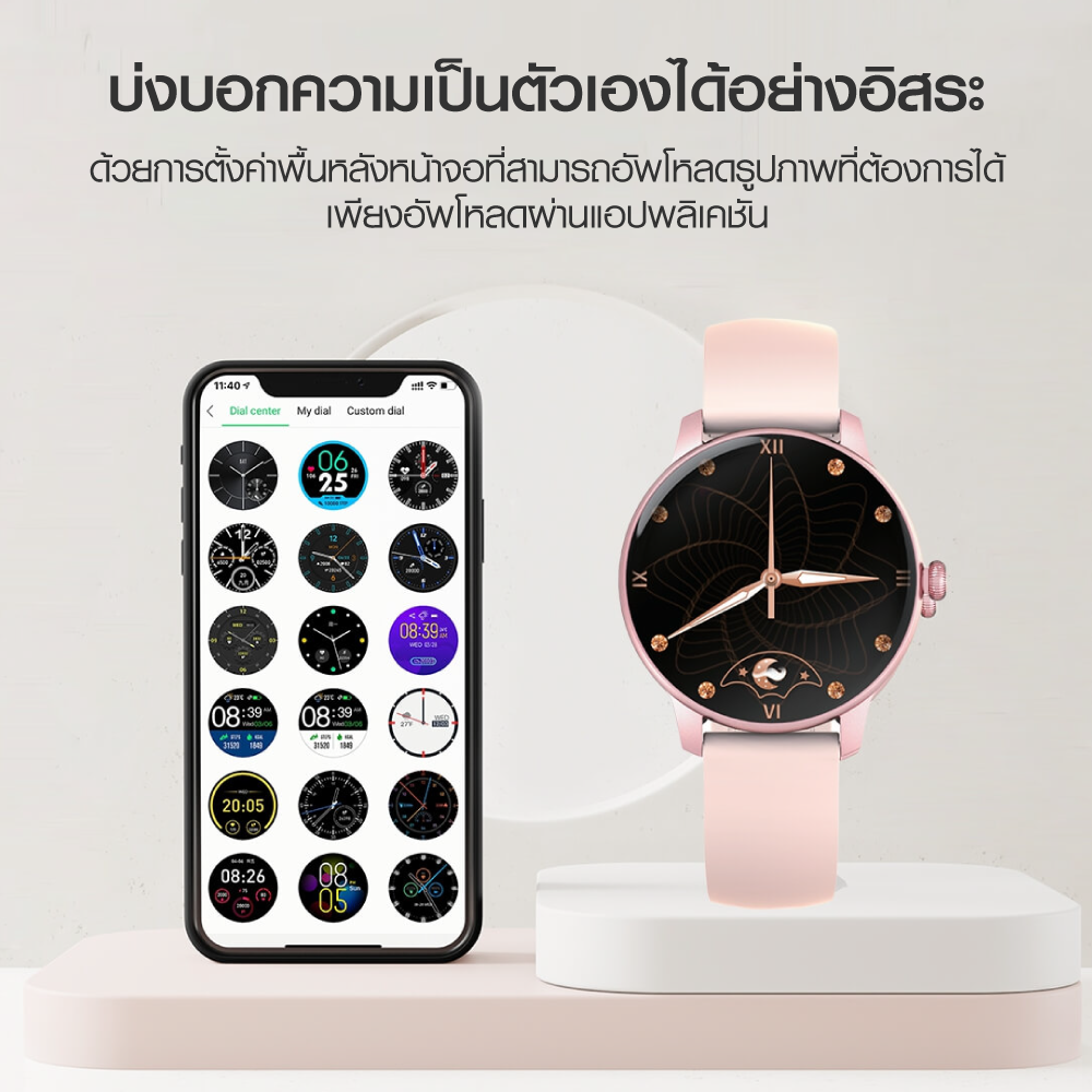 IMILAB W11 นาฬิกาข้อมือผู้หญิง สมาร์ทวอทช์ วัดออกซิเจนในเลือด SpO2 ...