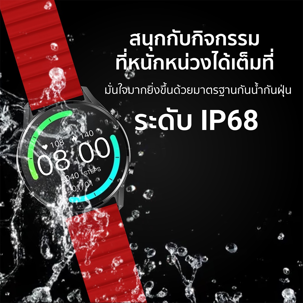IMILAB W12 Active นาฬิกาผู้ชาย นาฬิกาสมาร์ทวอทช์ SpO2 สายรัดแม่เหล็กติด ...