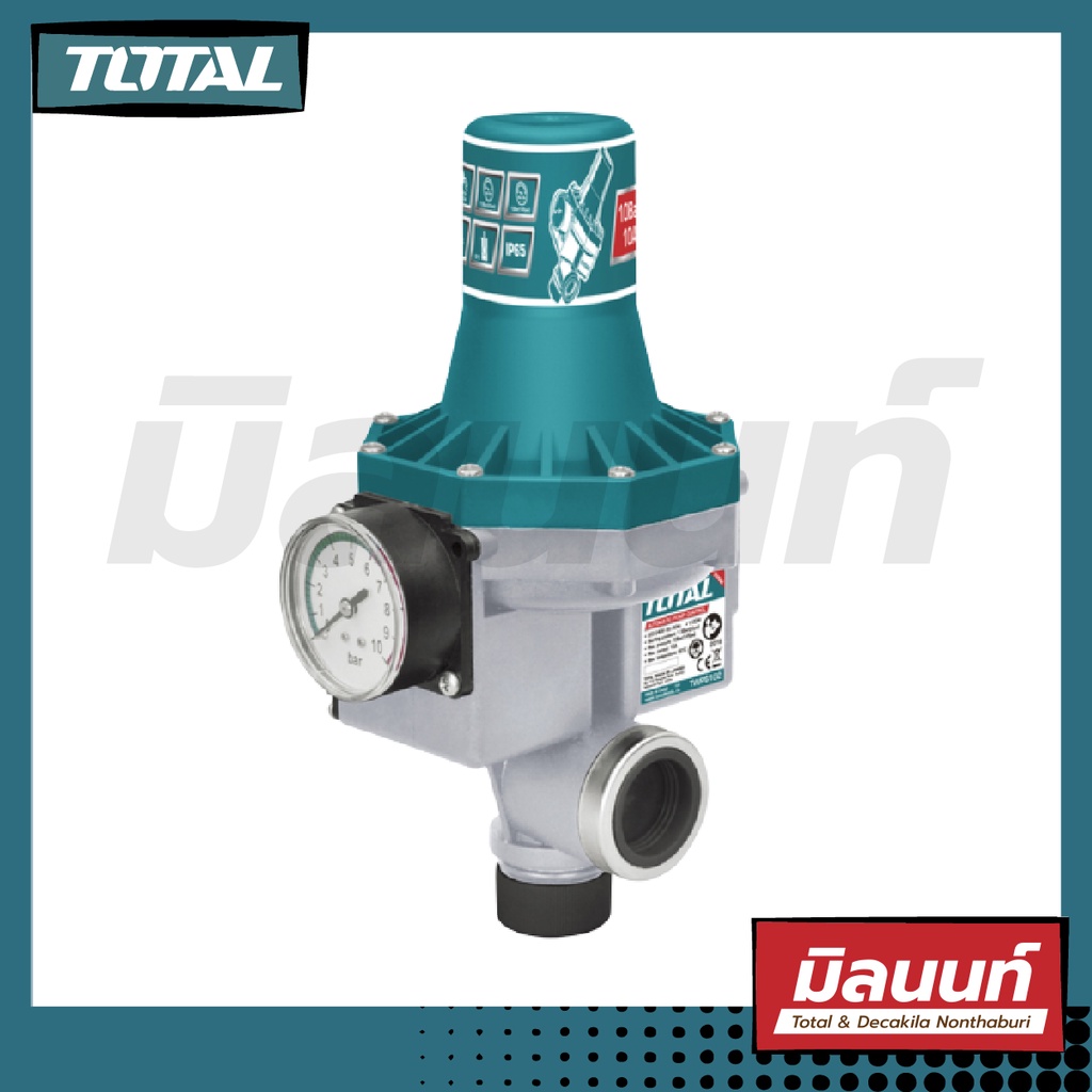 Total รุ่น TWPS102 สวิทช์ควบคุมปั๊มน้ำอัตโนมัติ พร้อมเกจวัดแรงดัน ...
