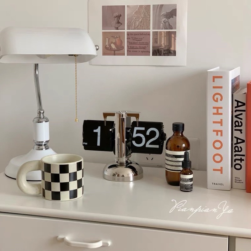 Mini Project flipping clock นาฬิกาตั้งโต๊ะสไตลเกาหลี แถมถ่านมูลค่า 55 บาท Mini Project แกนขาว ...