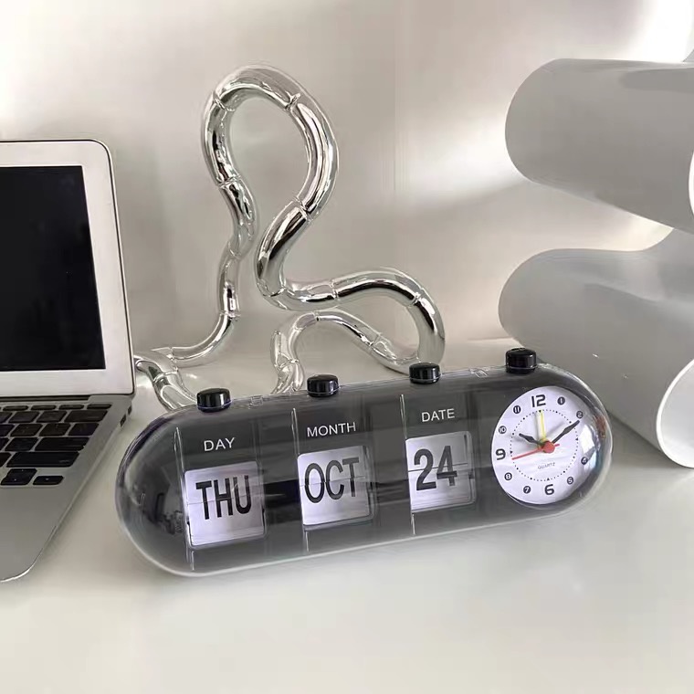 Mini Project นาฬิกา analog&flip clock พร้อมส่ง Mini Project ขาว normal ...