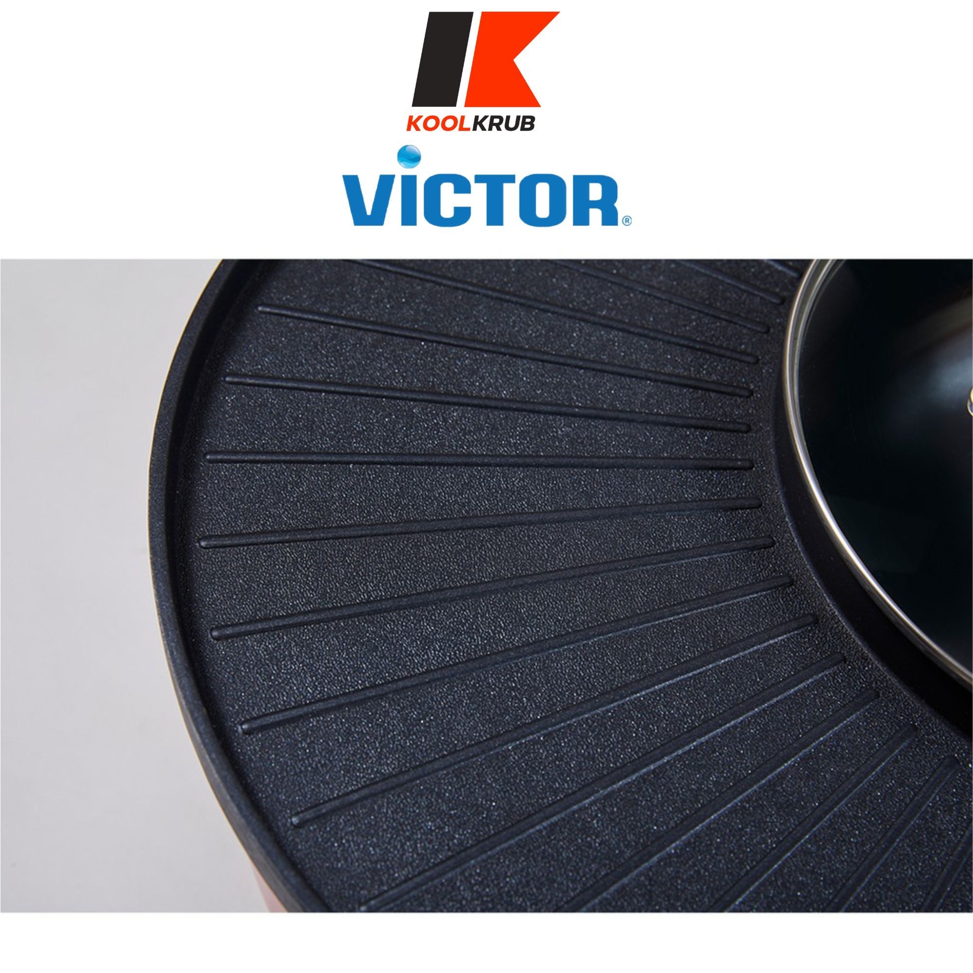 Victor กระทะปิ้งย่างชาบู 2in1 เตาไฟฟ้า รุ่น GP-C3501 สีดำแดง ร้อนเร็ว ไม่ติดกระทะ กำลังไฟ 1800 ...