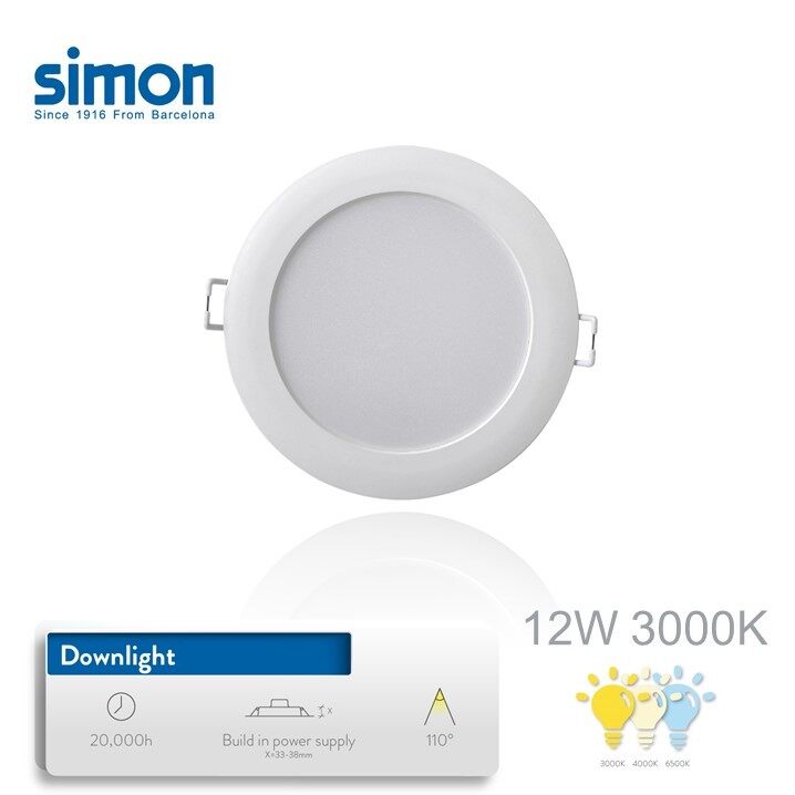 Pack 10 pcs โคมไฟดาวน์ไลท์ฝังฝ้า โคมไฟติดเพดาน Downlight LED 8W(3นิ้ว ...