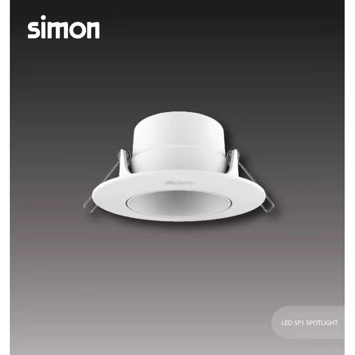 Simon โคมไฟดาวน์ไลท์3W 5W LEDดาวน์ไลท์ฝังฝ้า LED SP1 3W 3000K 4000K แสงเหลือง แสงธรรมชาติ simon ...
