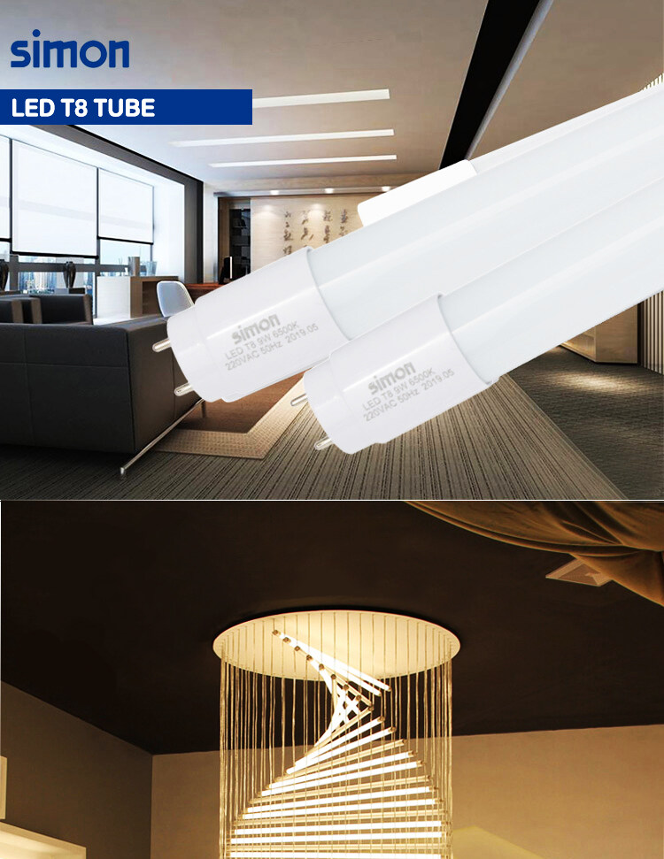 Simon แอลอีดี จากสเปน หลอดไฟ LED T8 tube 9w 18W 3000kแสงเหลือง 4000kแสงกลาง, 6500kแสงขาว หลอดไฟ ...