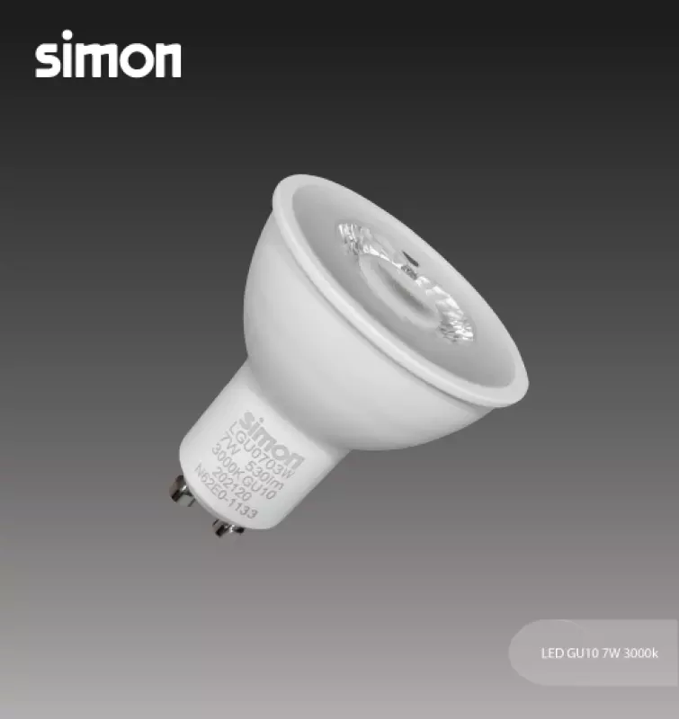 Simon LED Bulb GU10 7W 3000K 4000k 6500K เหมาะกับการใช้งาน ที่อยู่อาศัย ...