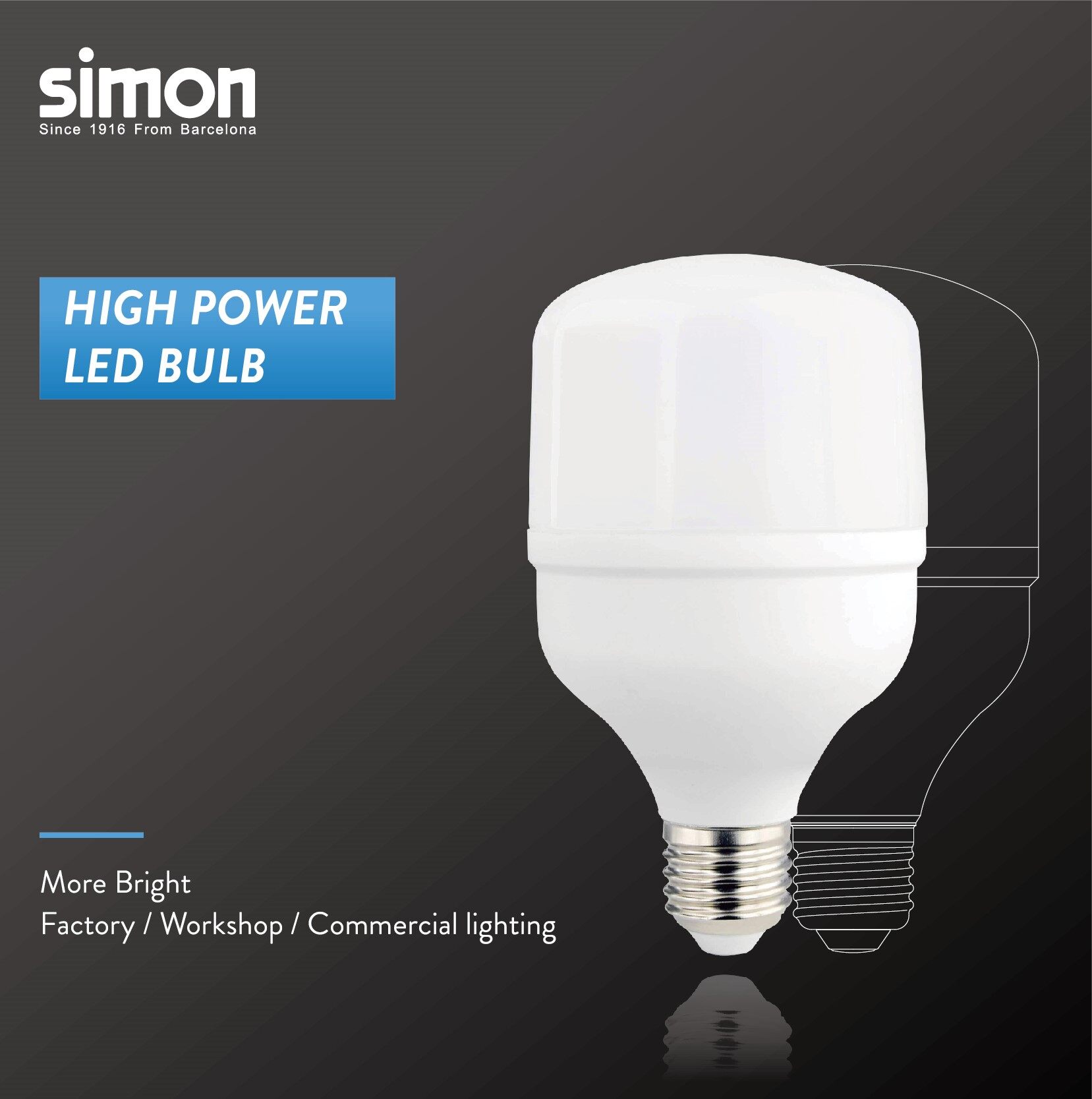 Simon หลอดไฟแอลอีดีพลังงานสูงประหยัดพลังงานLED High Power Bulb 20W/30W ...
