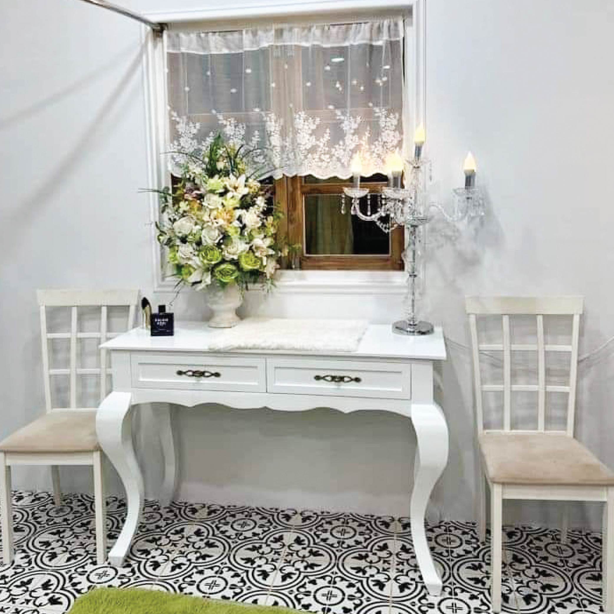 YSB CENTER โต๊ะคอนโซล โต๊ะวินเทจ โต๊ะสไตล์มินิมอล สวยหรูทันสมัย พร้อมลิ้นชัก สีขาว PT008 120 × ...