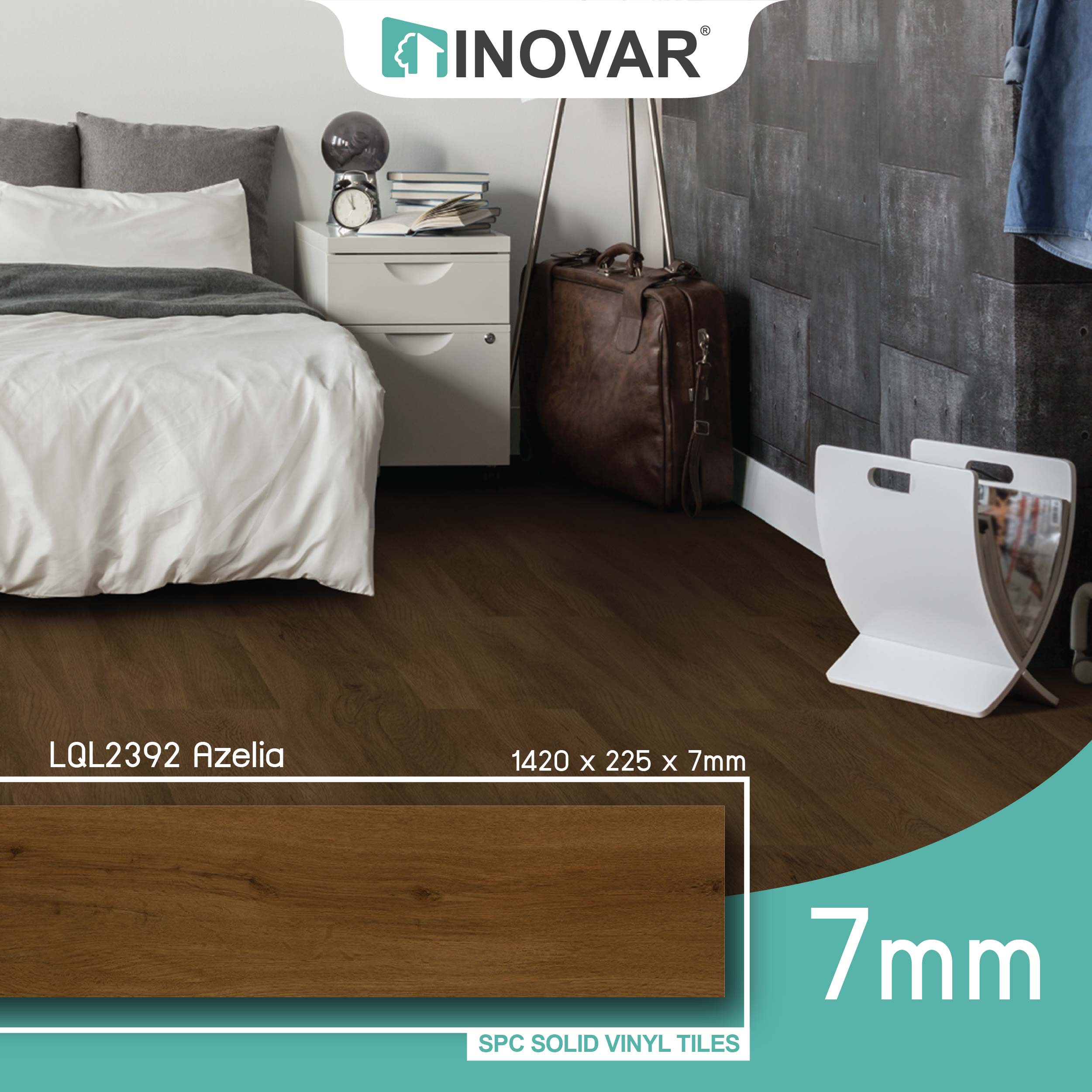INOVAR พื้นไวนิล SPC 7mm สี LQL2392 Azelia ขนาด 1420x225x7mm - บริษัท ...