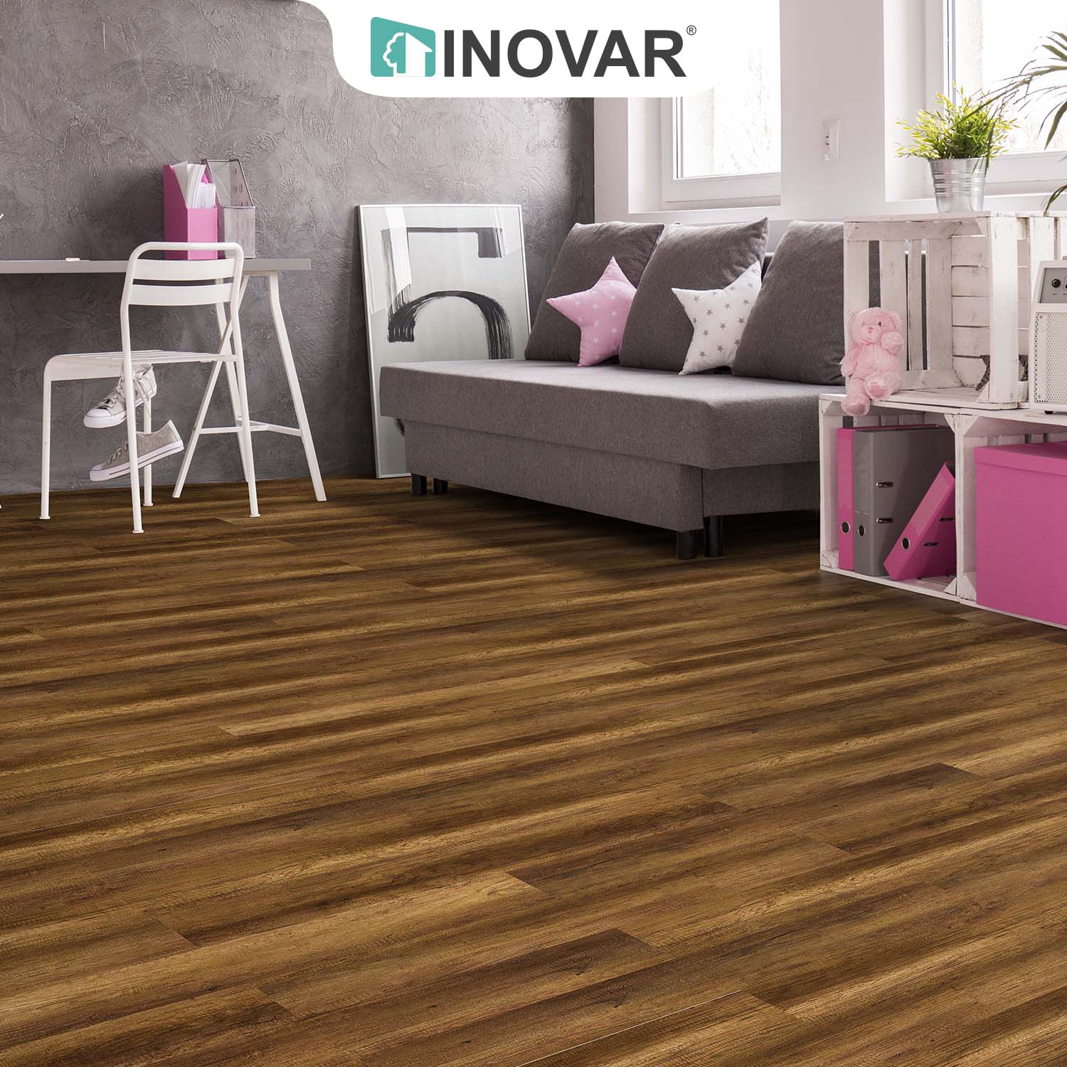 INOVAR ไม้พื้นลามิเนต 8mm [wood] matte Square 1285 x 188 x 12mm ...