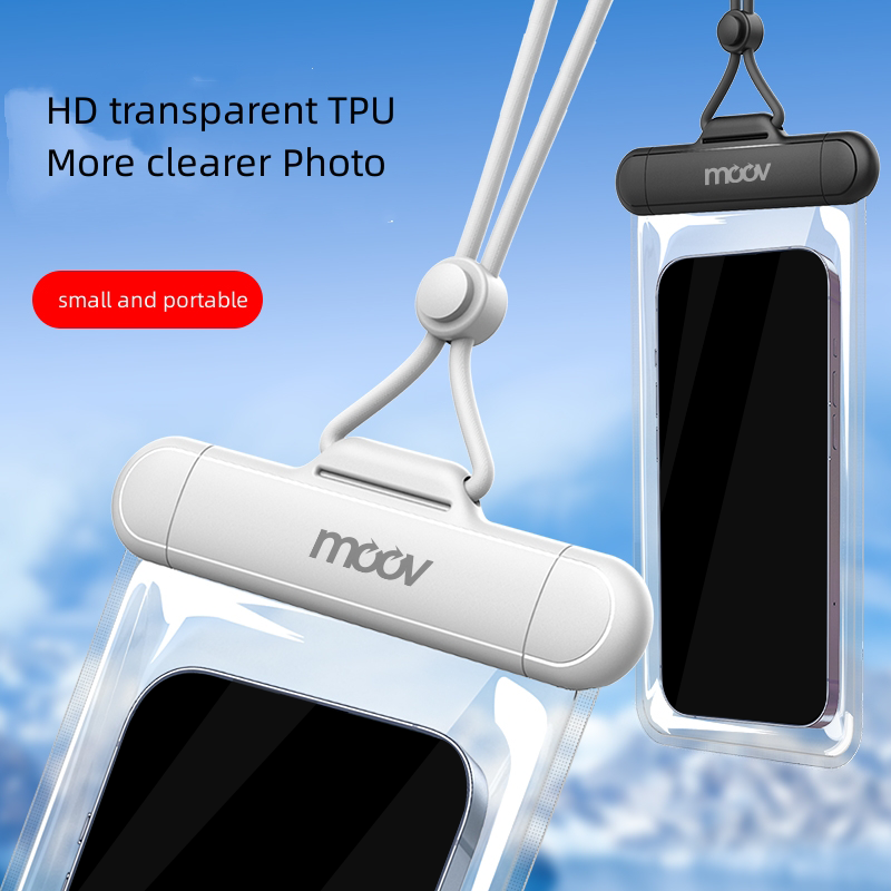 [แพ็คส่ง 1 วัน] Moov WB02 ซองกันน้ำโทรศัพท์ สัมผัสได้ กระเป๋ากันน้ำ กันน้ำลึกกว่า 1 เมตร ซองใส่ ...