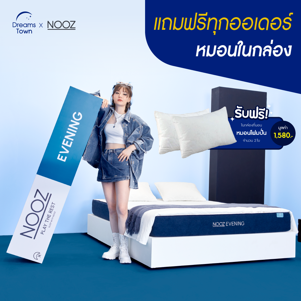 NOOZ ที่นอนเมมโมรี่โฟม ผสมคูลลิ่งเจลไม่กักเก็บความร้อน ช่วยกระจายแรงกด ...